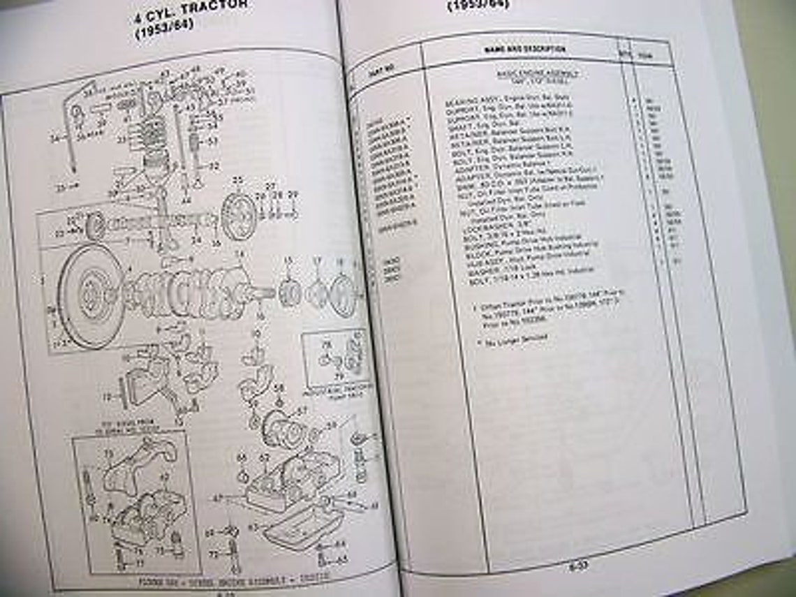 Ford 1801 Series Industrial Tractor Master Parts Manual - Etsy