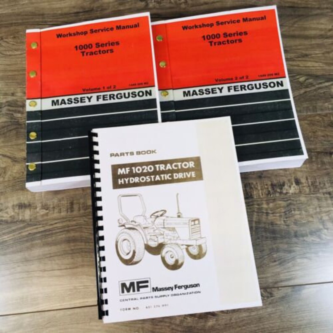 Massey Ferguson 1020 Hydrostatic Tractor Service Parts Manual Repair ...