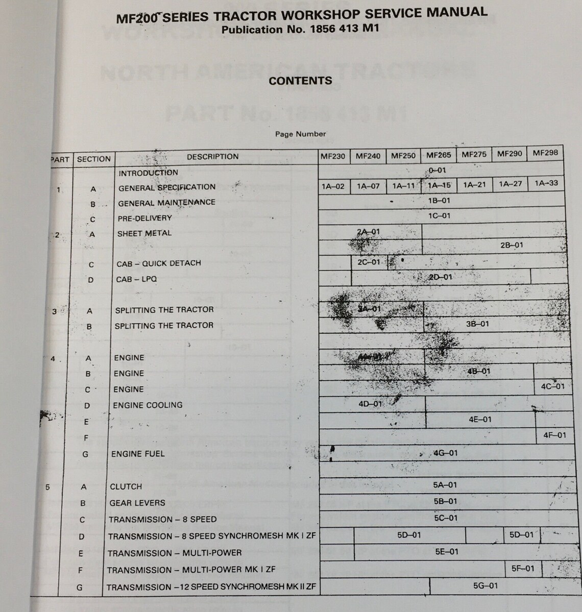 Massey Ferguson Mf 298 Tractor Service Parts Operators Manual Repair ...