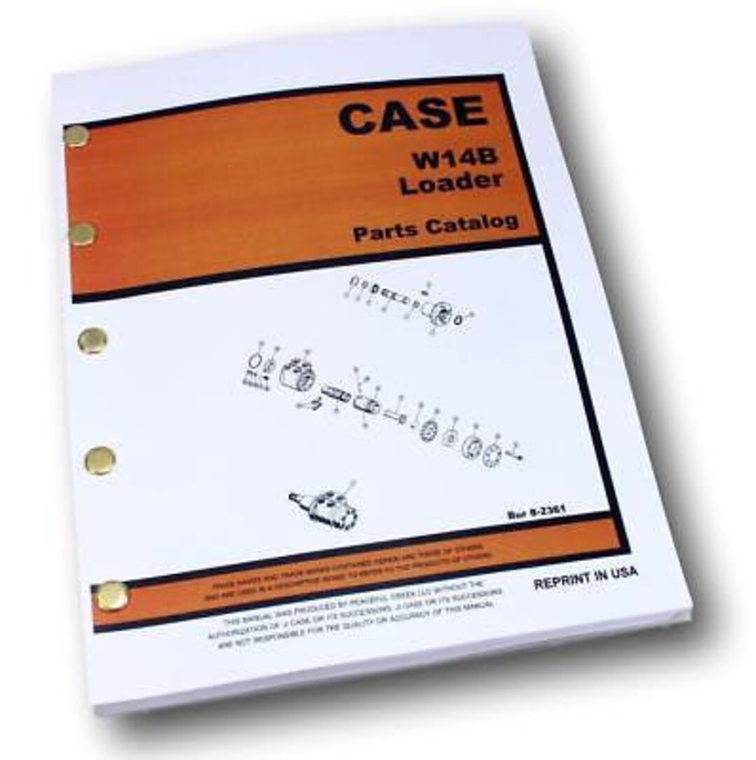Case W14B Front End Wheel Loader Parts Numbers Manual Catalog Exploded ...