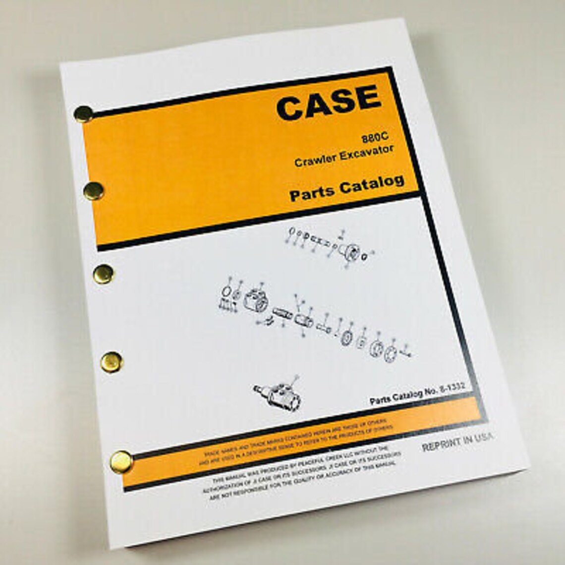 Case 880C Crawler Excavator Parts Manual Catalog Exploded Views 880 ...