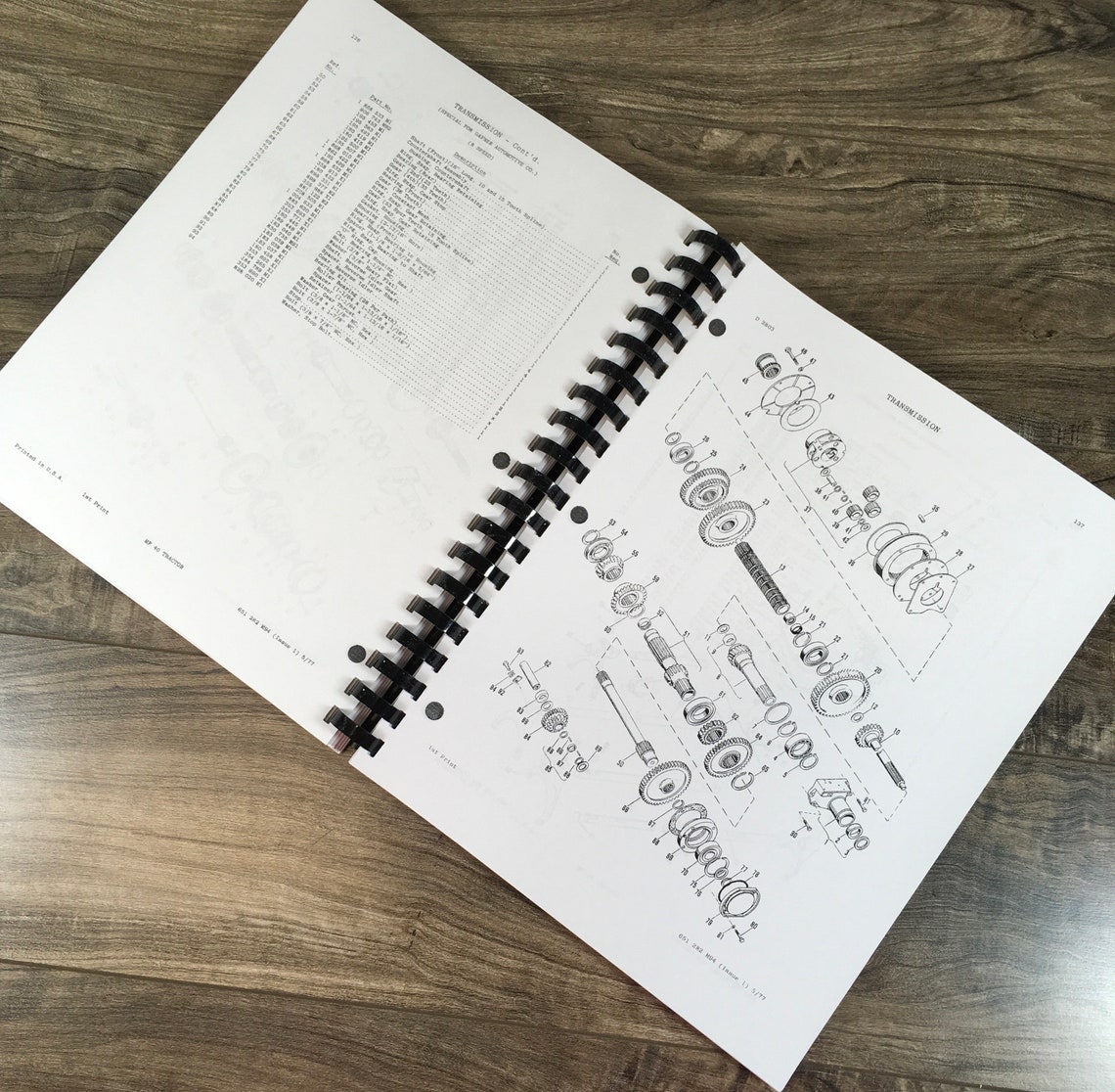 Massey Ferguson Mf 40 Tractor Parts Catalog Manual Book Exploded Views ...