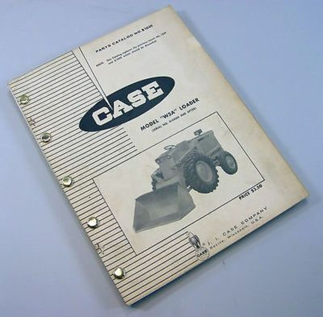 J I Case W5A Loader Parts Manual Catalog Assembly Exploded View - Etsy