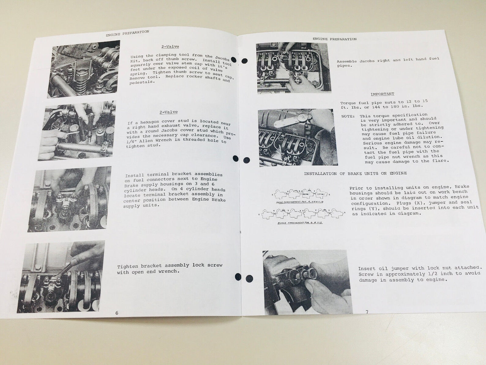 Jacobs Engine Brake Model #71 Instruction Manual Detroit Engine 4-71 6 ...