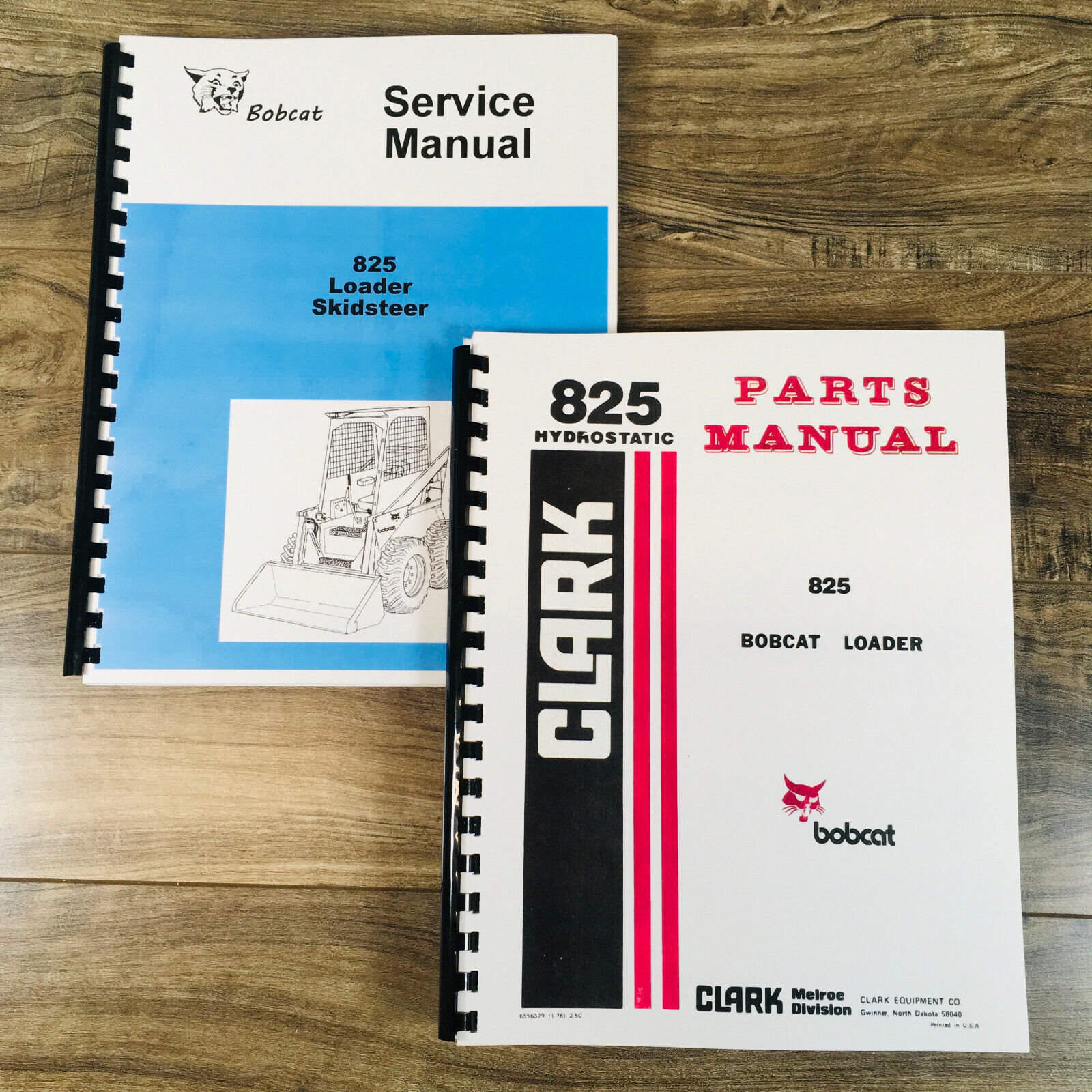 Bobcat 825 Skid Steer Loader Service Manual Parts Catalog Set Repair ...