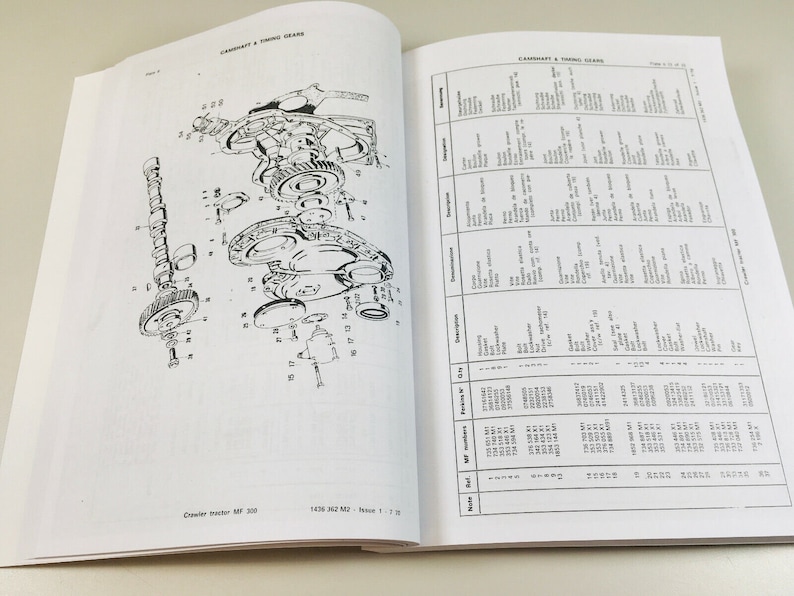 Massey Ferguson 300 Crawler Tractor Loader Dozer Tractor Parts Catalog ...