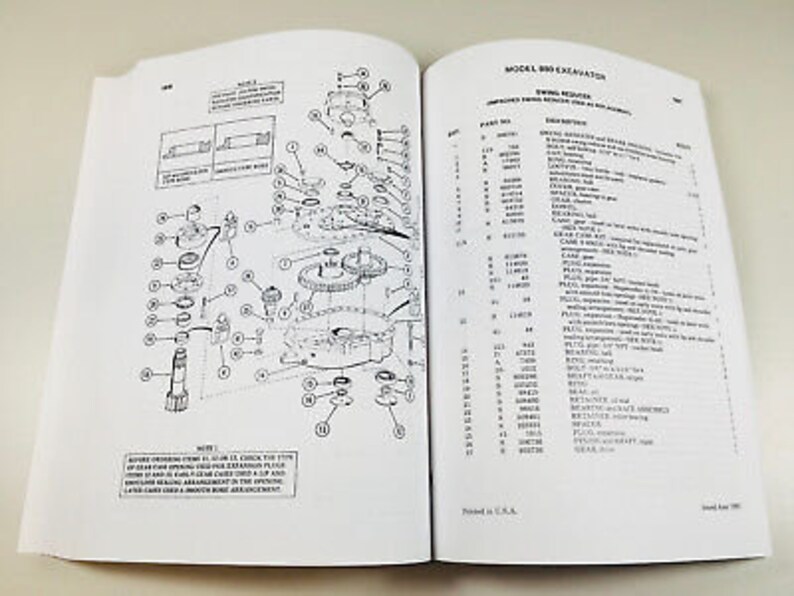 Case 880 Crawler Track Excavator Parts Manual Catalog Exploded Views ...