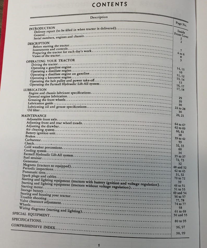 Farmall H Hv Tractor Service Manual Operators Owners Shop Repair ...