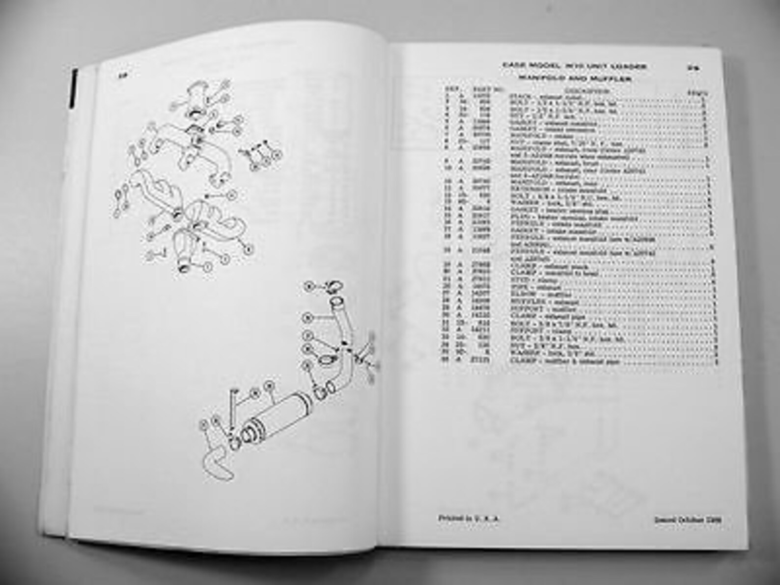 J I Case W10 Industrial Unit Loader Parts Manual Catalog Assembly ...