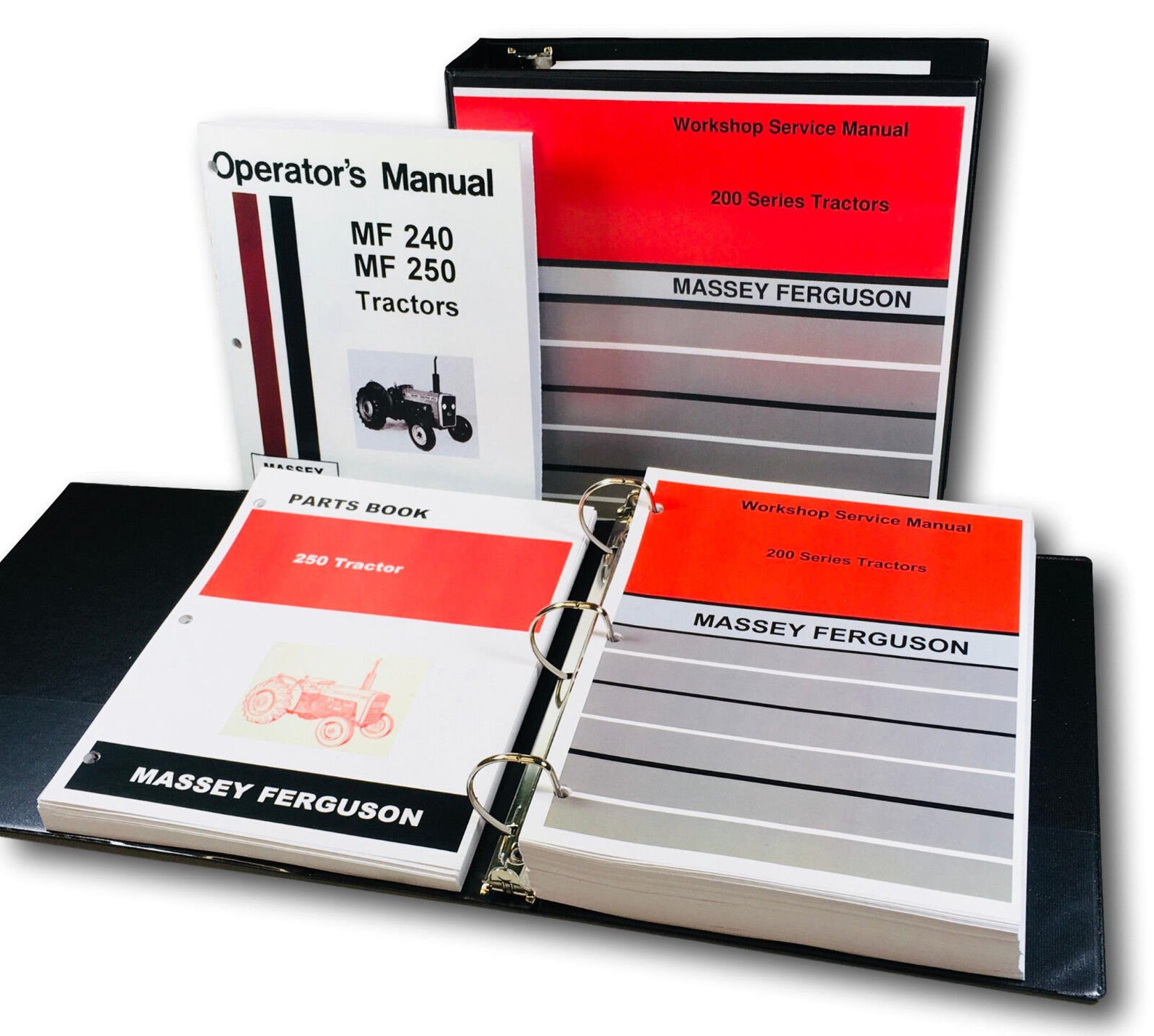 Massey Ferguson 250 Tractor Service Parts Operators Manual Shop Repair ...