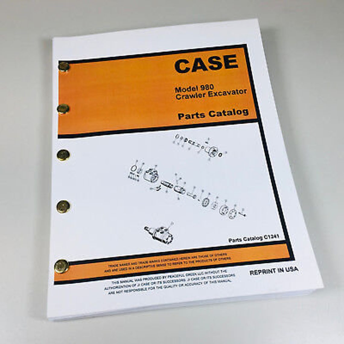 Case 980 Crawler Track Excavator Parts Manual Catalog Exploded Views ...