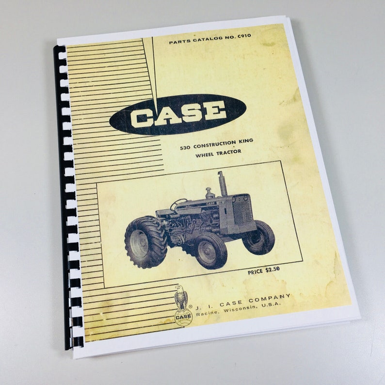 J I Case 530 Construction King Ck Wheel Tractor Parts Catalog Manual No. C91O - Etsy