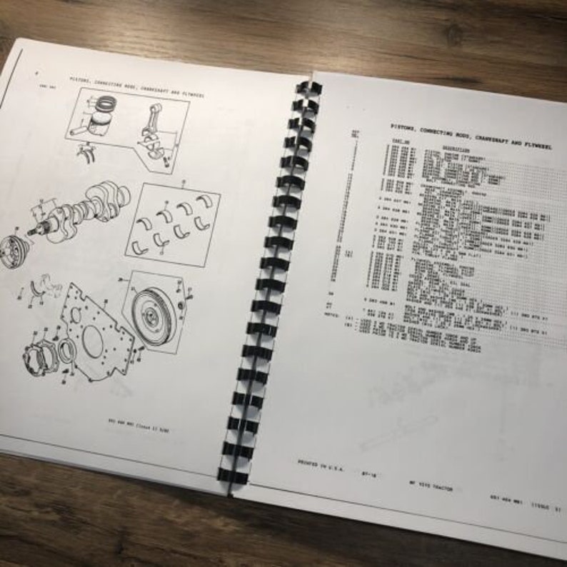 Massey Ferguson 1010 Tractor Parts Manual Catalog Book Schematic ...