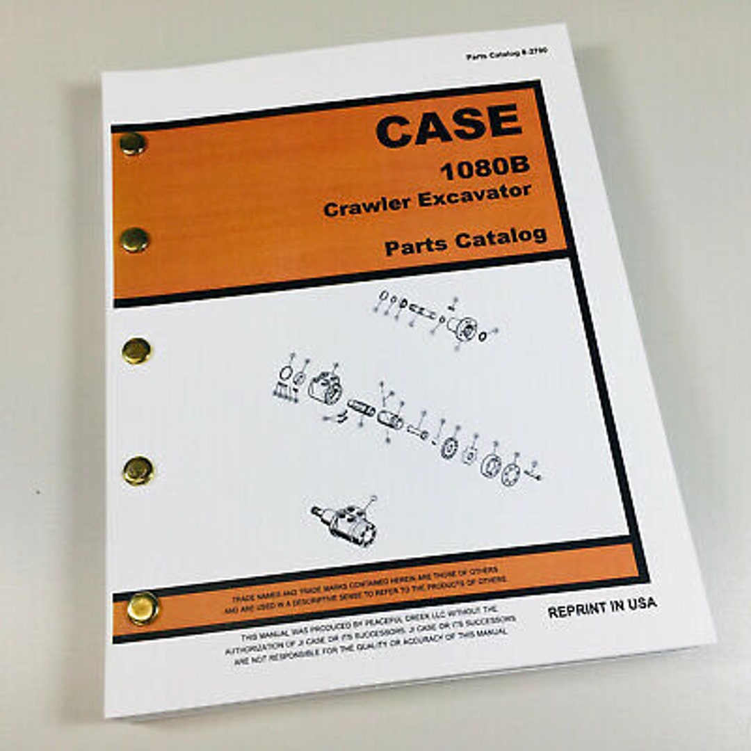 Case 1080B Crawler Track Excavator Parts Manual Catalog Exploded Views ...