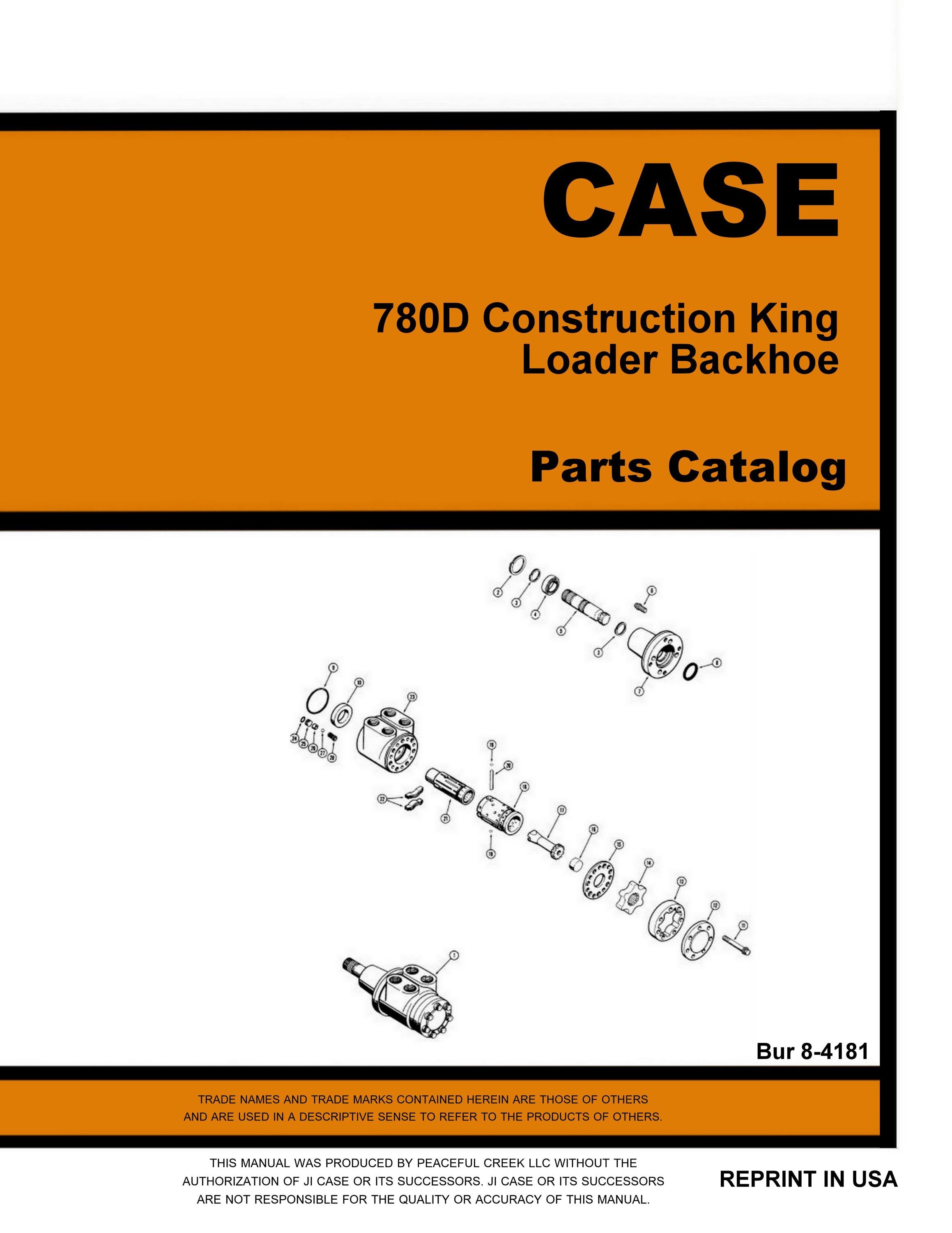 Case 780D Construction King Loader Backhoe Parts Manual Catalog ...