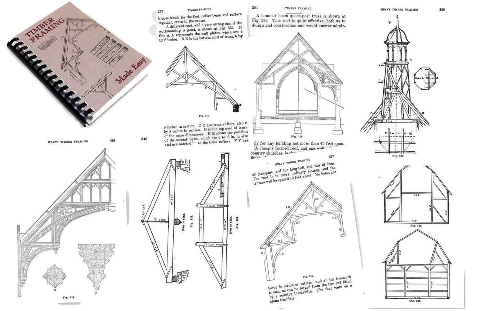 Timber Framing How-to Book Plans 1908 Slick Chisel Mallet 450pics 385pg ...