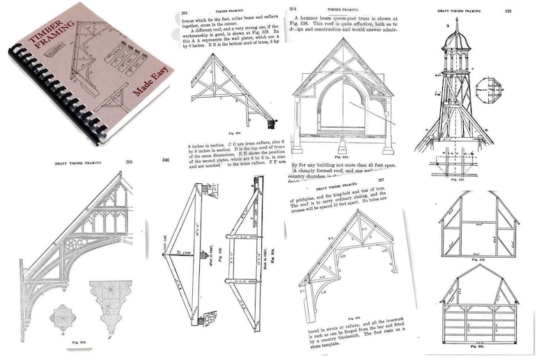 Timber Framing How-to Book Plans 1908 Slick Chisel Mallet 450pics 385pg ...