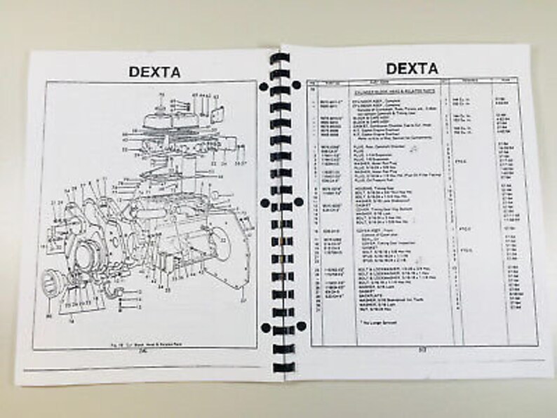 Ford Fordson Dexta Super Dexta Tractor 1957-1964 Parts Manual Catalog ...