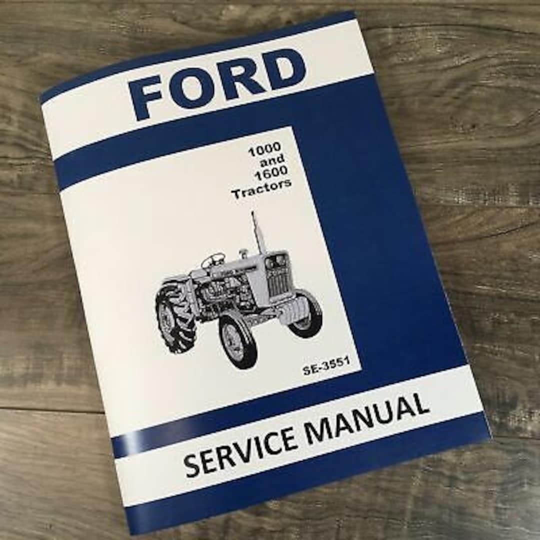 Ford 1600 Tractor Service Repair Shop Manual Technical New Factory ...