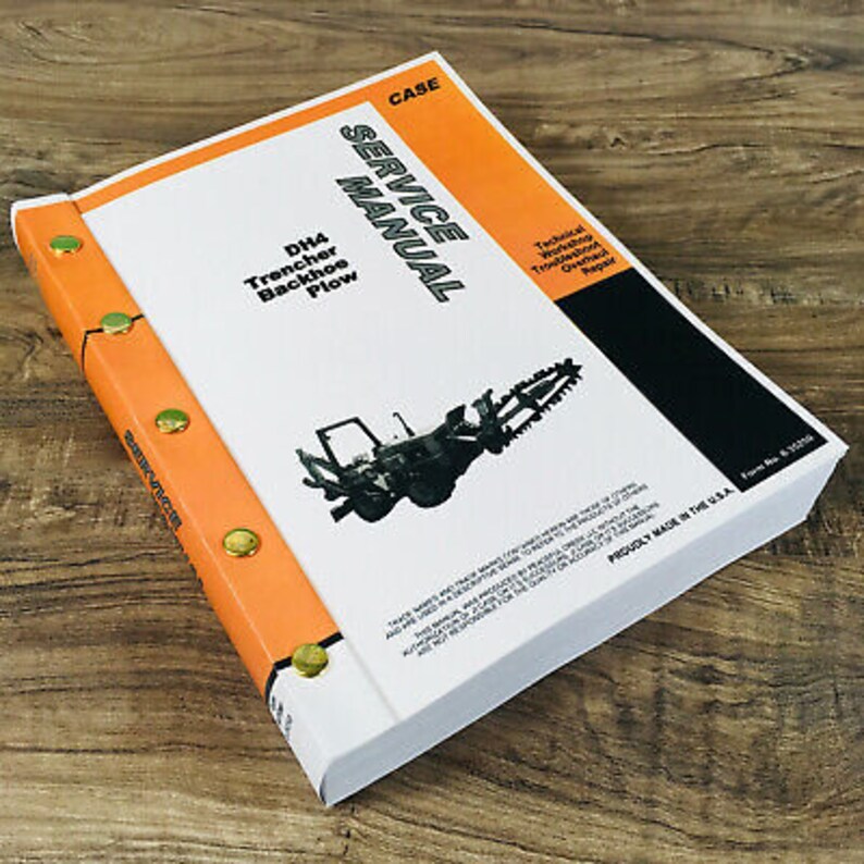 Case Dh4 Trencher Backhoe Plow Service Catalog Manuals Repair Technical Shop - Etsy