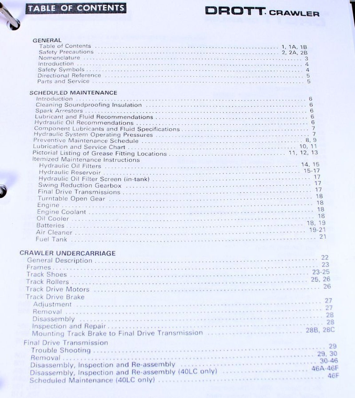 Case Drott 35B 40B 50B Crawler Excavator Service Repair Manual 35 40 50 ...