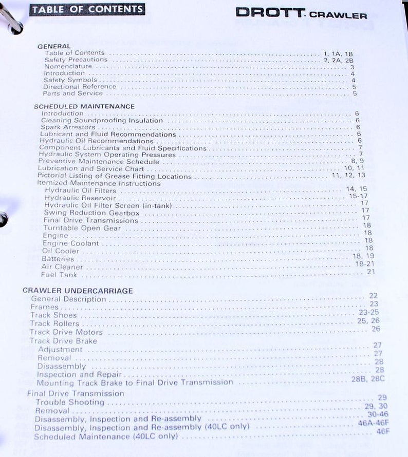 Case Drott 35B 40B 50B Crawler Excavator Service Repair Manual 35 40 50 ...