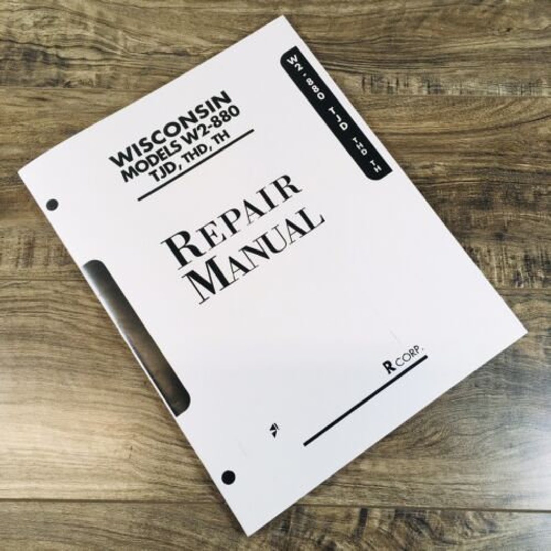 Wisconsin W2-880 TJD THD TH Engine Service Manual Repair Shop - Etsy