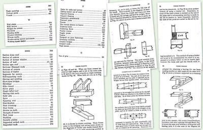 Timber Framing How-to Book Plans 1908 Slick Chisel Mallet 450pics 385pg ...