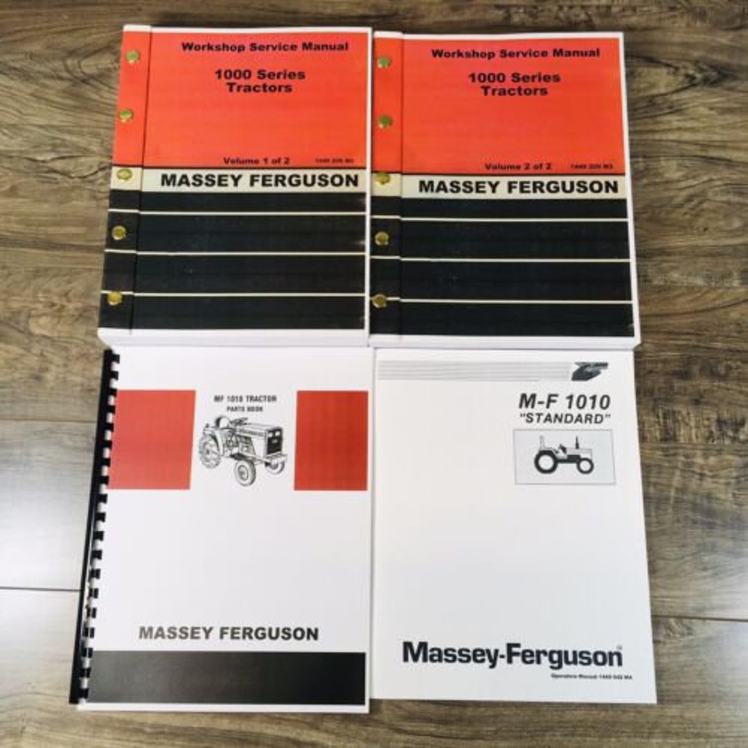 Massey Ferguson 1010 Tractor Service Parts Operators Manual Repair Shop ...