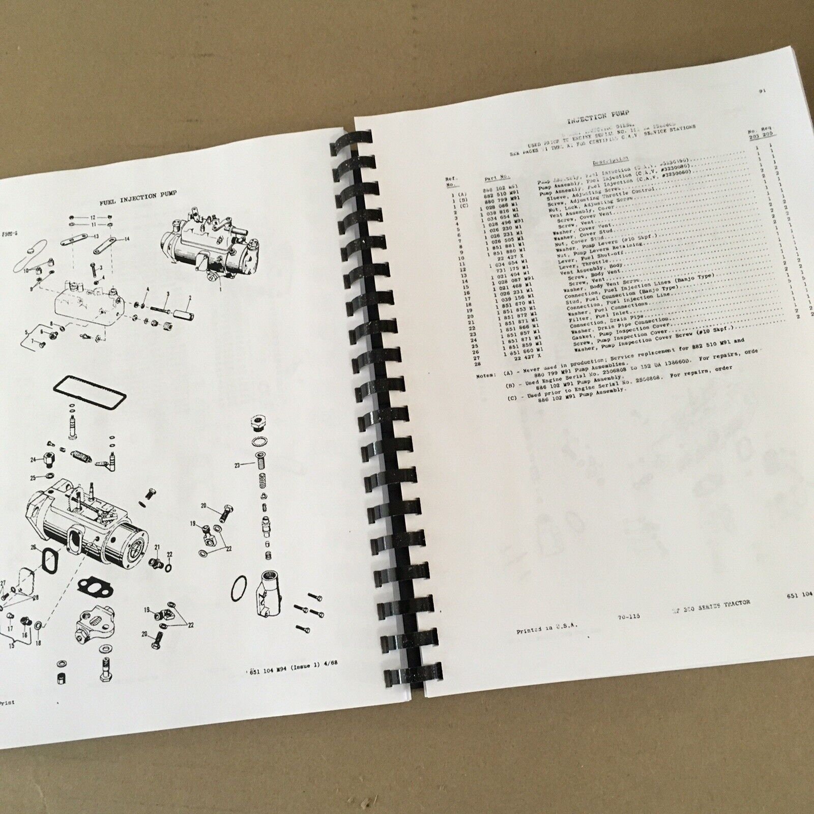 Massey Ferguson 204 Tractor Service Parts Manual Repair Shop Set Work ...