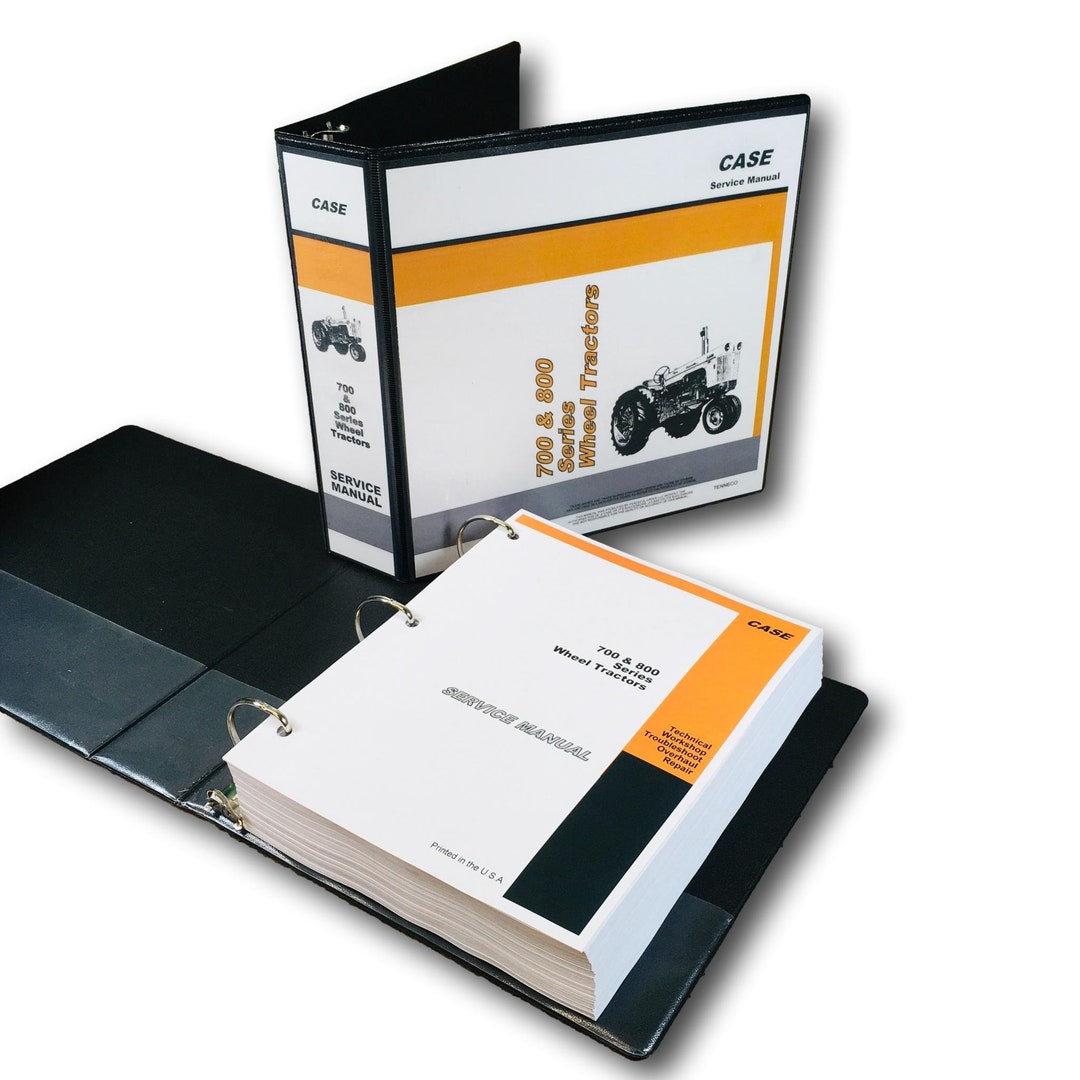 Case 700 800 700B 800B Series Tractor Service Manual Repair Shop Book ...