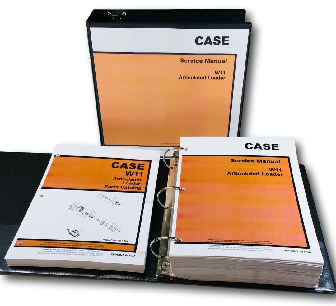 Case W11 Wheel Loader Pay Loader Service Repair Manual Parts - Etsy