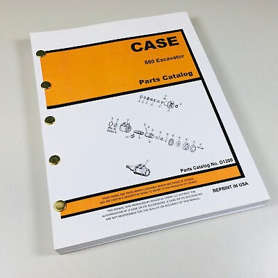 Case 880 Crawler Track Excavator Parts Manual Catalog Exploded Views ...