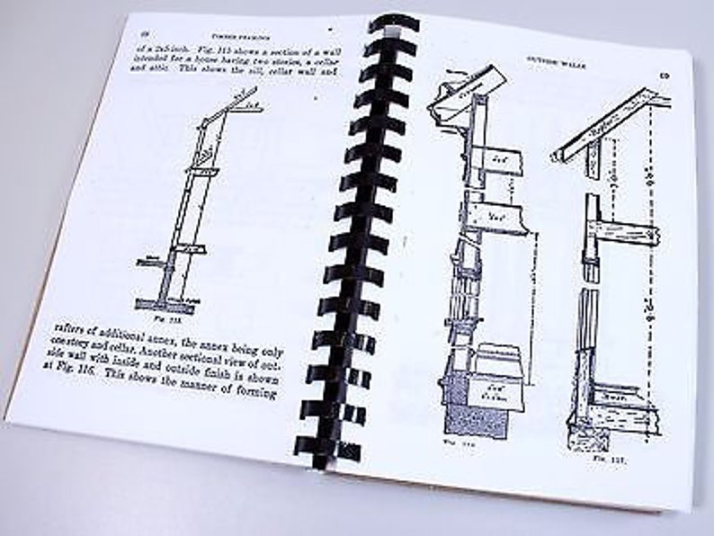 Timber Frame Log Home How-to Book Plans 1908 Slick Chisel Froe 450pics ...