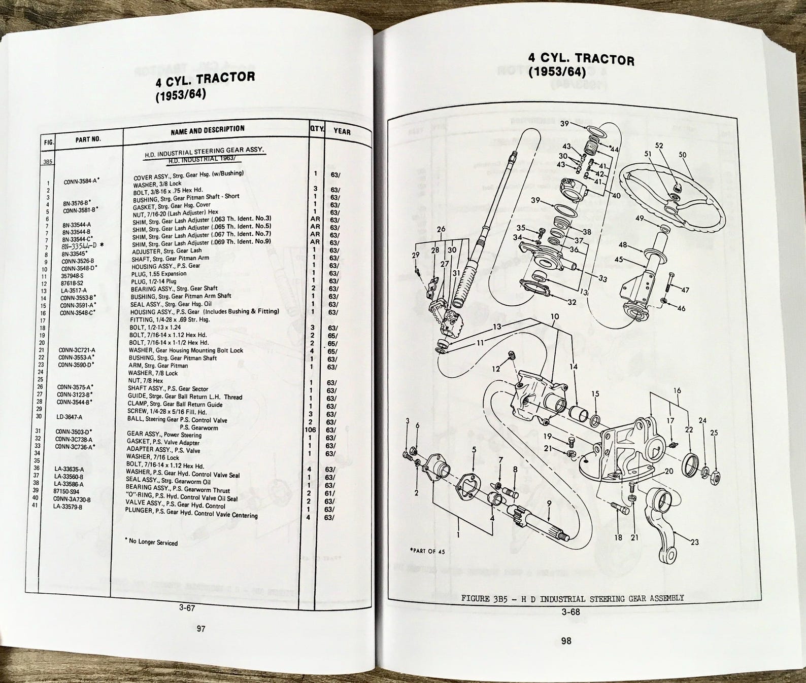 Ford 1801 Series Industrial Tractor Master Parts Manual Catalog 1958 ...