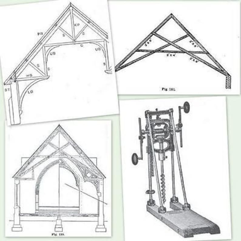 Timber Framing How-to Book Plans 1908 Slick Chisel Mallet 450pics 385pg ...