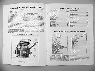 Briggs Stratton Model Y Engine Service Repair Owner Operator Operating ...