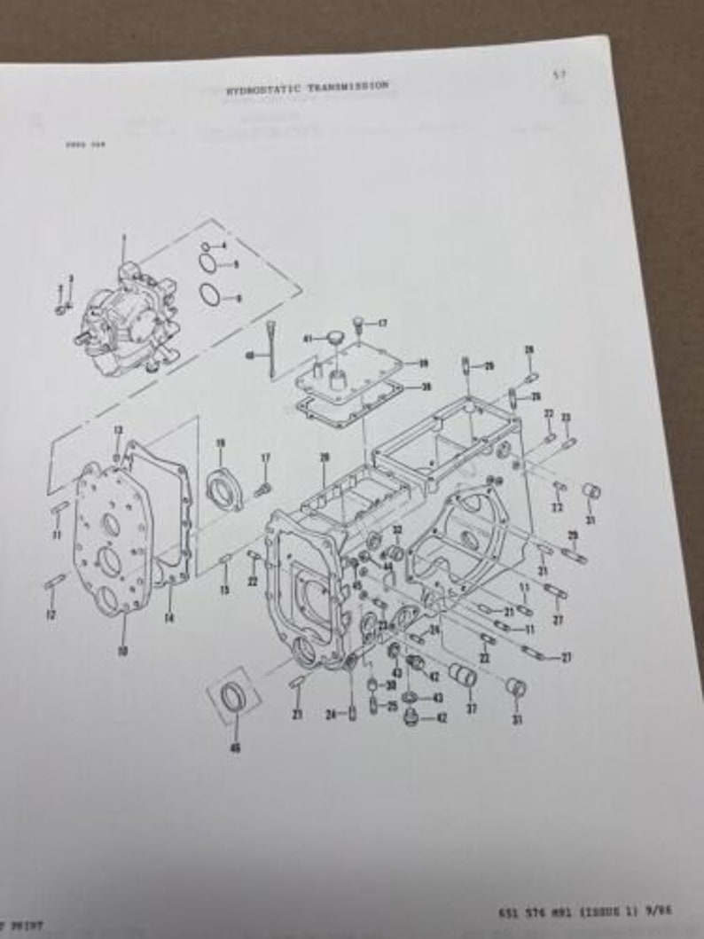 Massey Ferguson Mf 1020 Tractor Parts Manual Catalog Book Hydrostatic ...