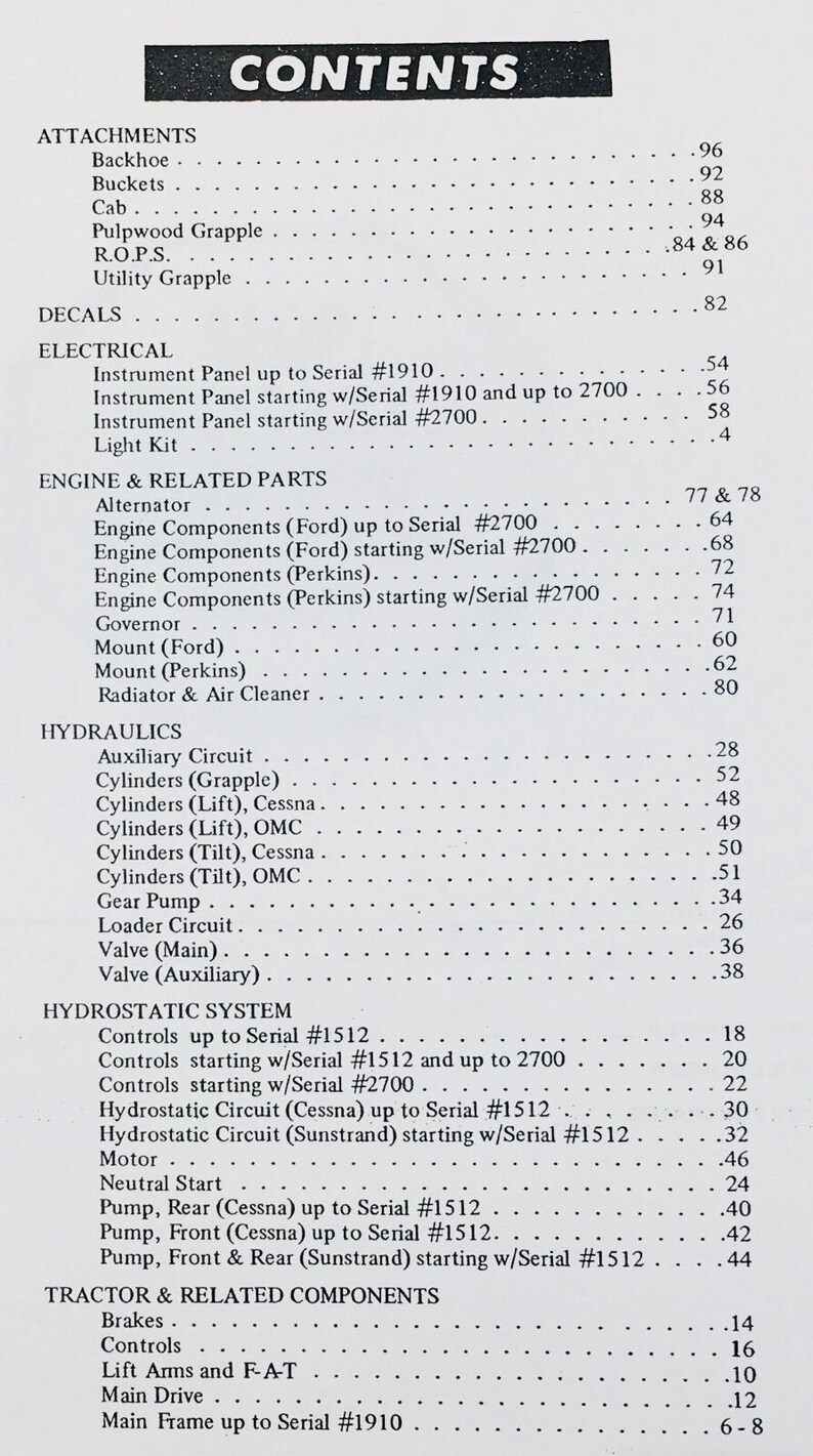Mustang 440 Skidsteer Loader Parts Manual Catalog Exploded Views ...