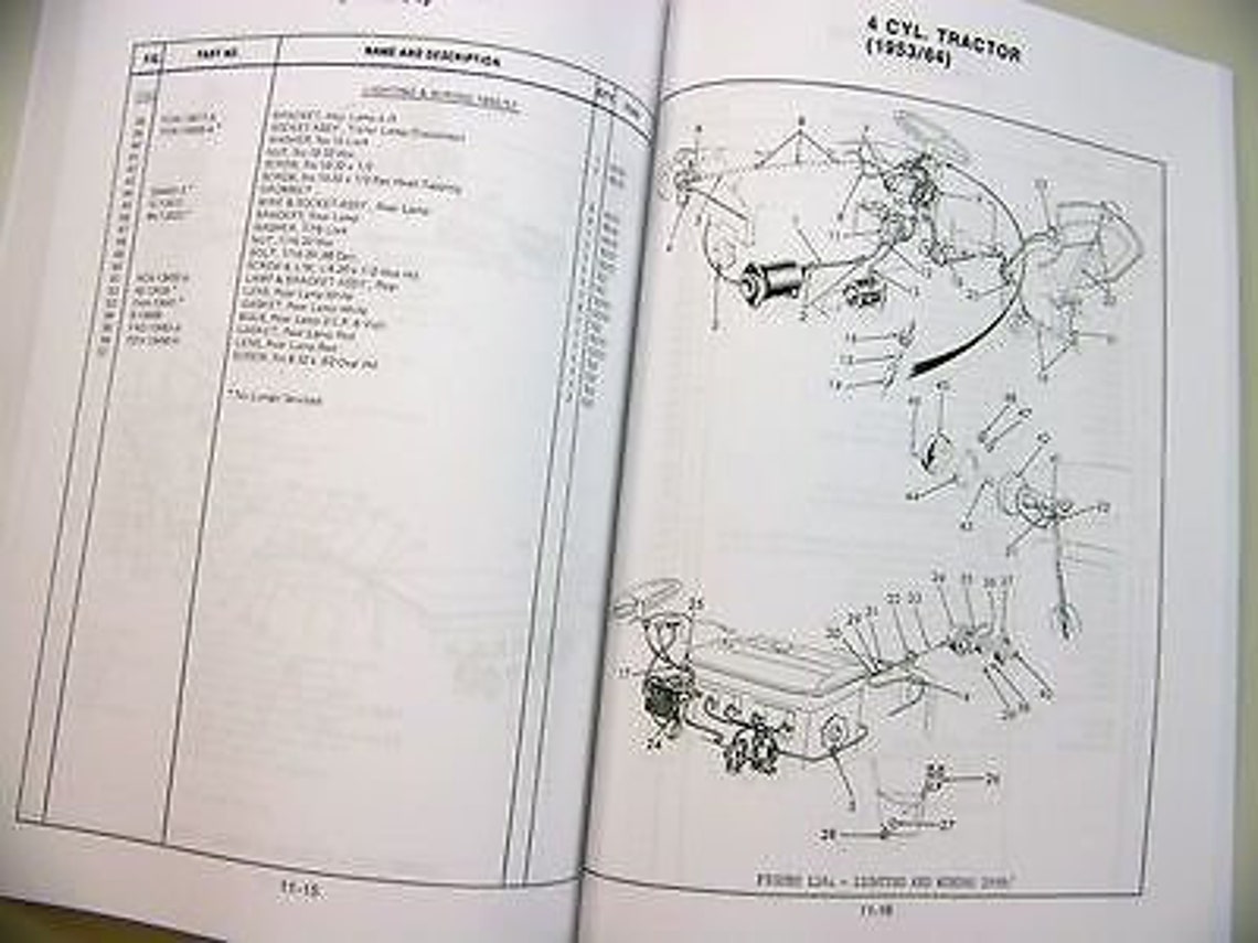 Ford 1801 Series Industrial Tractor Master Parts Manual - Etsy