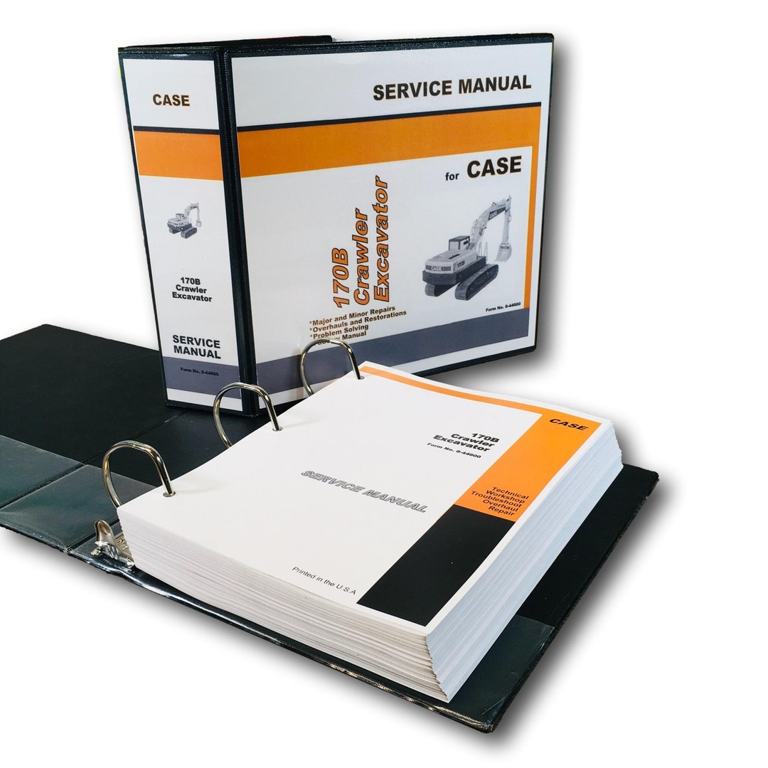 Case 170B Crawler Excavator Service Manual Shop Book Deutz Bfl 911 912 ...