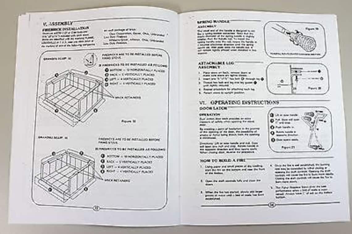 Fisher Stoves Grandma Grandpa Bear Owners Manual Instruction Install ...