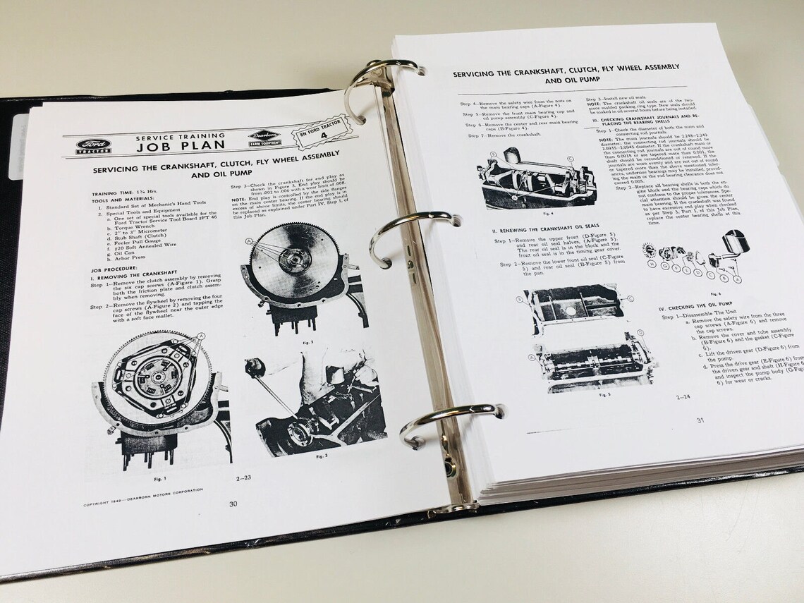 Ford 8N Tractor Master Service Repair Manual Parts Catalog Operators ...