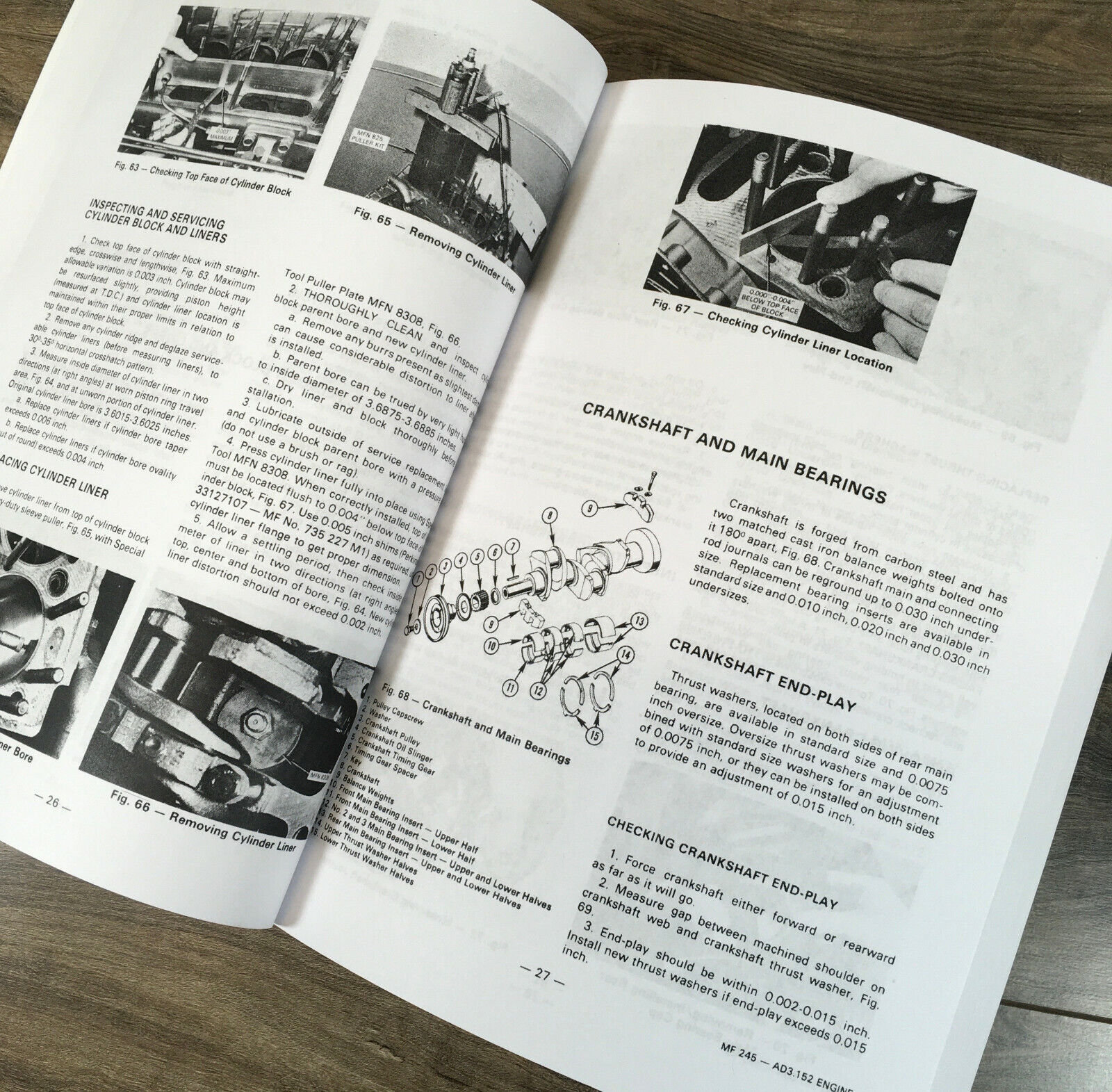 Massey Ferguson 245 Tractor Service Parts Manual Repair Shop Set ...