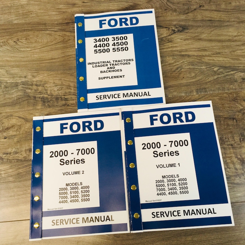 Ford 5500 5550 Tractor Loader Backhoe Service Repair Shop Manual - Etsy