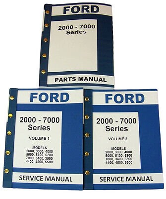 Lot New Ford 3000 4000 Series Tractor Service Repair Shop Parts Manuals ...