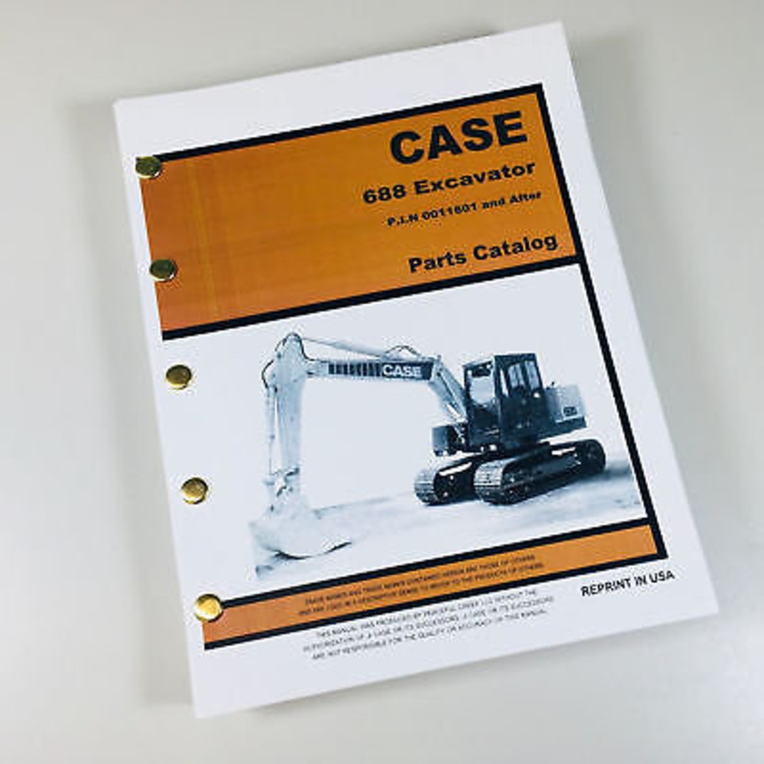 Case 688 Crawler Excavator Parts Manual Catalog Exploded Views Pin ...