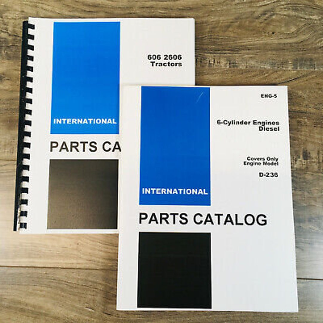 Farmall International 606 2606 Gas Tractor Parts Manual Set Catalog ...