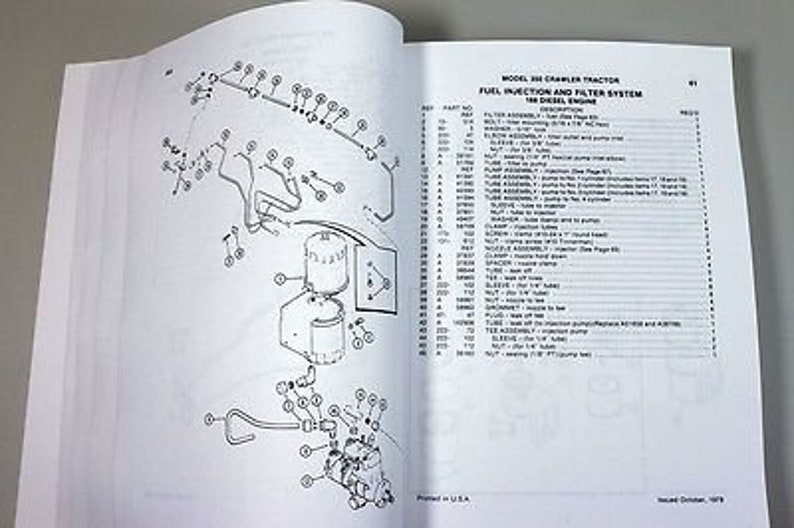 Case 350 Crawler Tractor Dozer Parts Manual Catalog Exploded Views ...