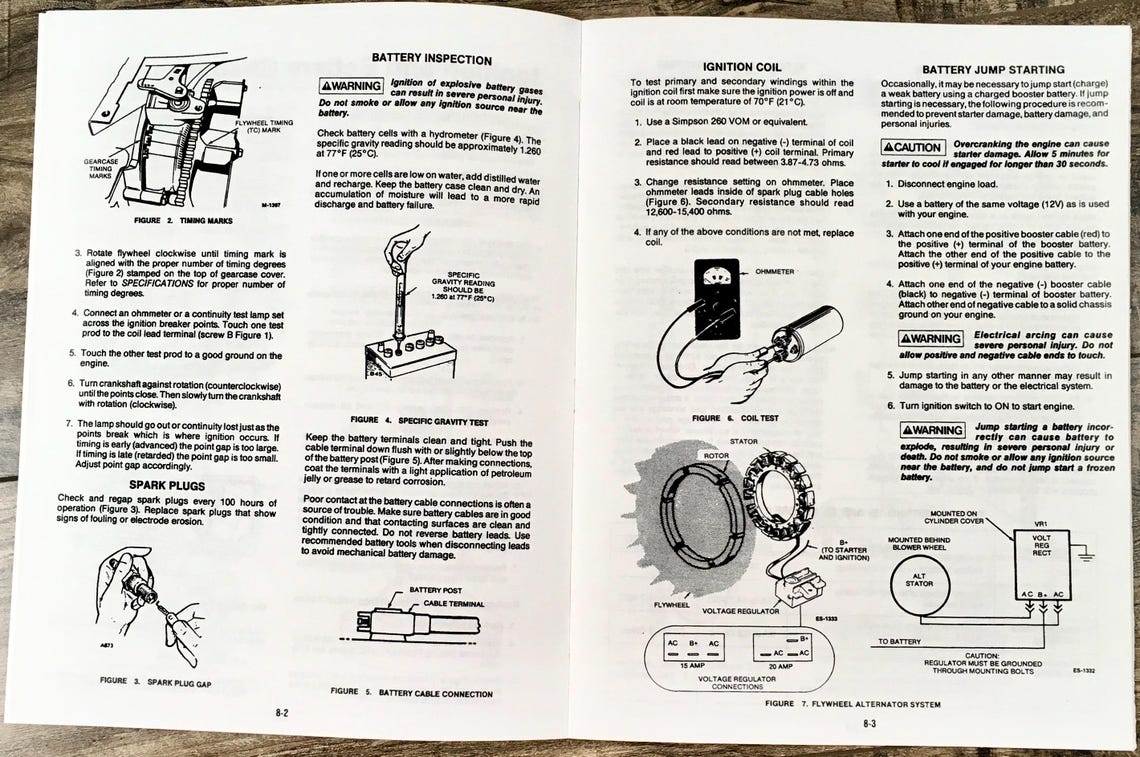 Onan B48M 18hp Gas Engine Service Manual Parts Catalog Shop Book ...